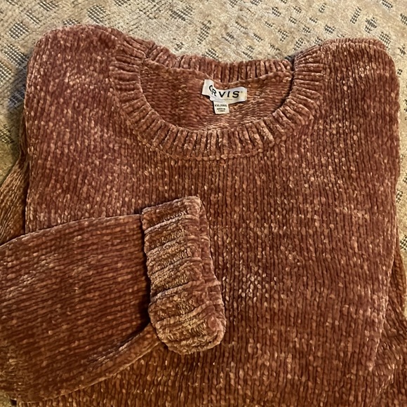 Orvis | Sweaters | Orvis Classic Collection Chenille Mauve Sweater Xxl ...
